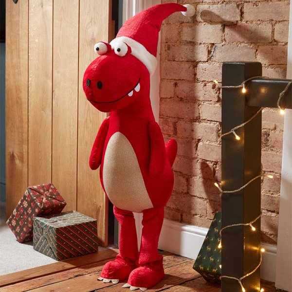 Jumbo Christmas Standing Festive Dino Red Dinosaur - 180cm – Southwood ...
