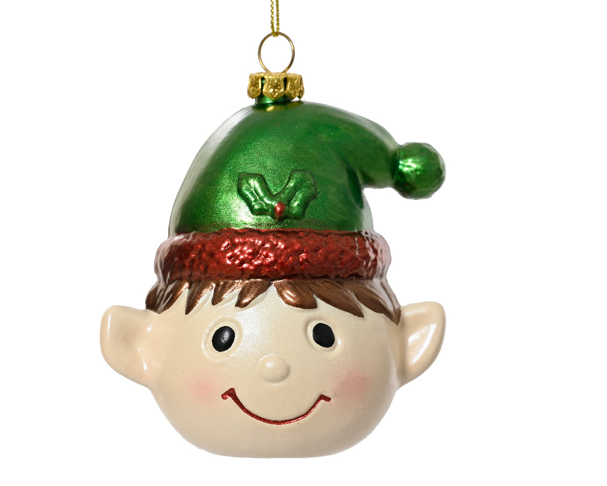 Shiny Elf Head Bauble – Southwood Christmas Shop