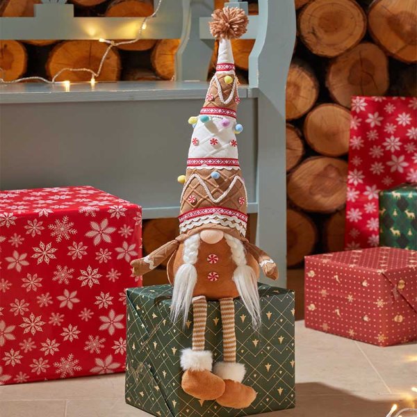 Seated Mrs Gingerbread Christmas Gonk – Southwood Christmas Shop