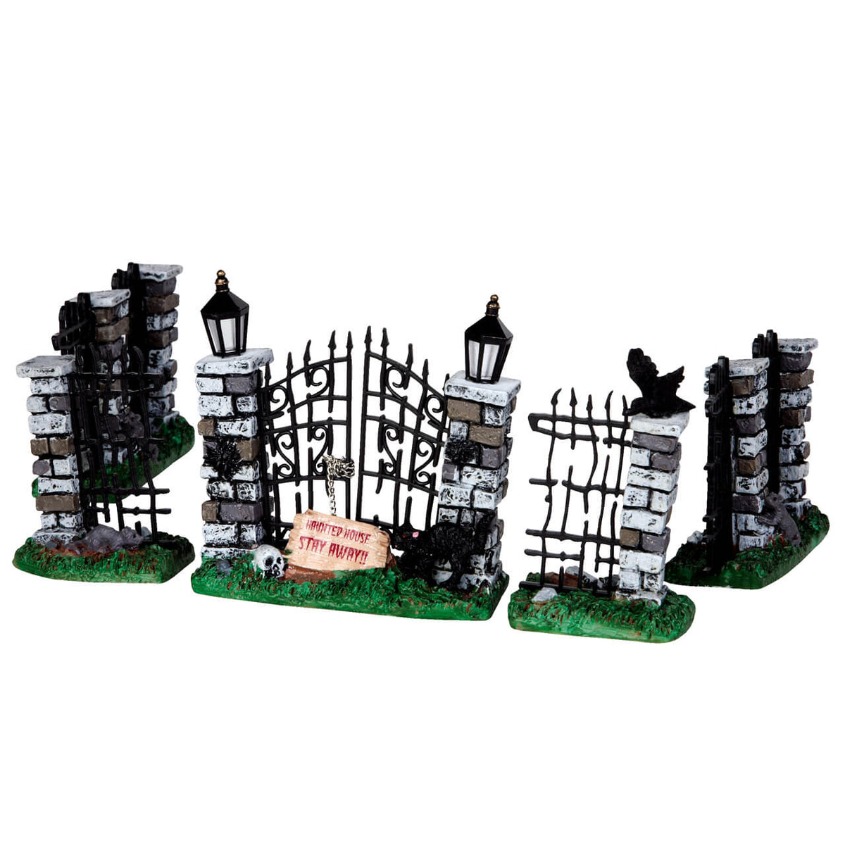 Lemax Spooky Town - Spooky Iron Gate & Fence - Set of 5 – Southwood ...