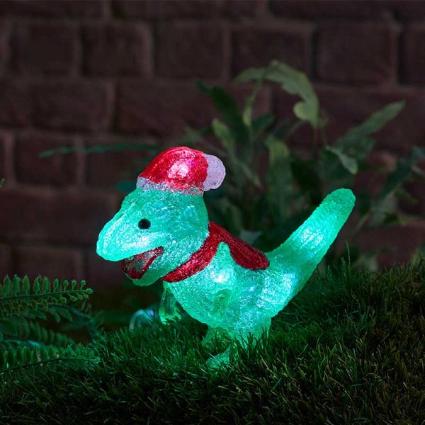 Acrylic Light Up InLit Ice Dino – Southwood Christmas Shop