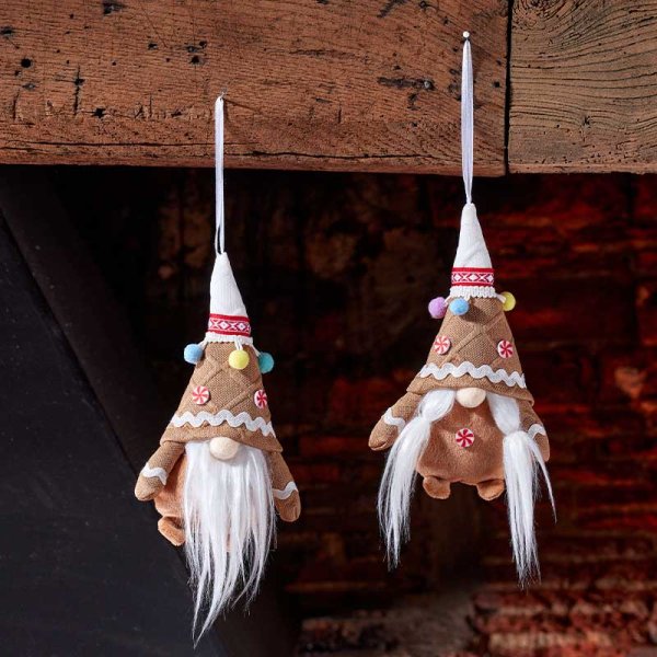 Mr & Mrs Gingerbread Gonk - Pendant Hanging Decoration – Southwood ...