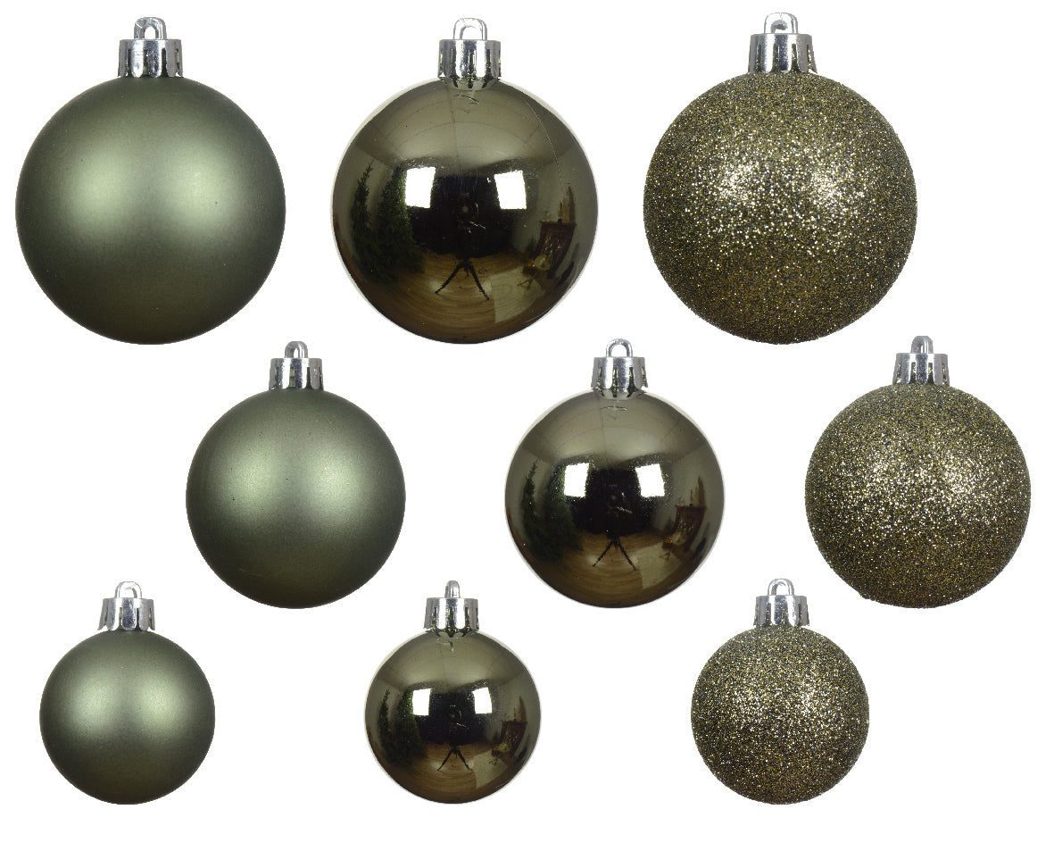 Rosemary Green Shatterproof Bauble Mix - Tube of 30 – Southwood ...
