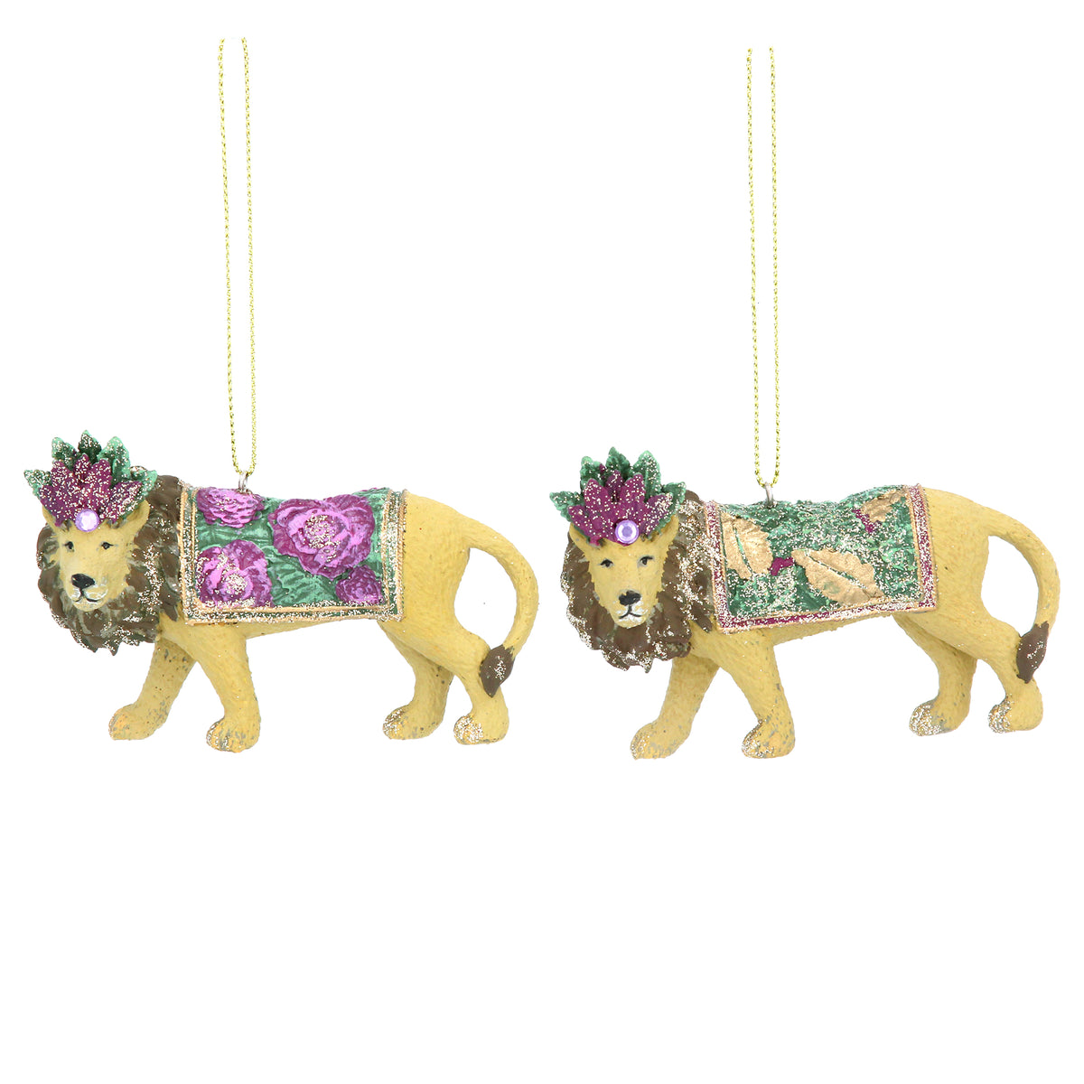 Gisela Graham - Tropic Fantasy Resin Lion Christmas Tree Decoration ...