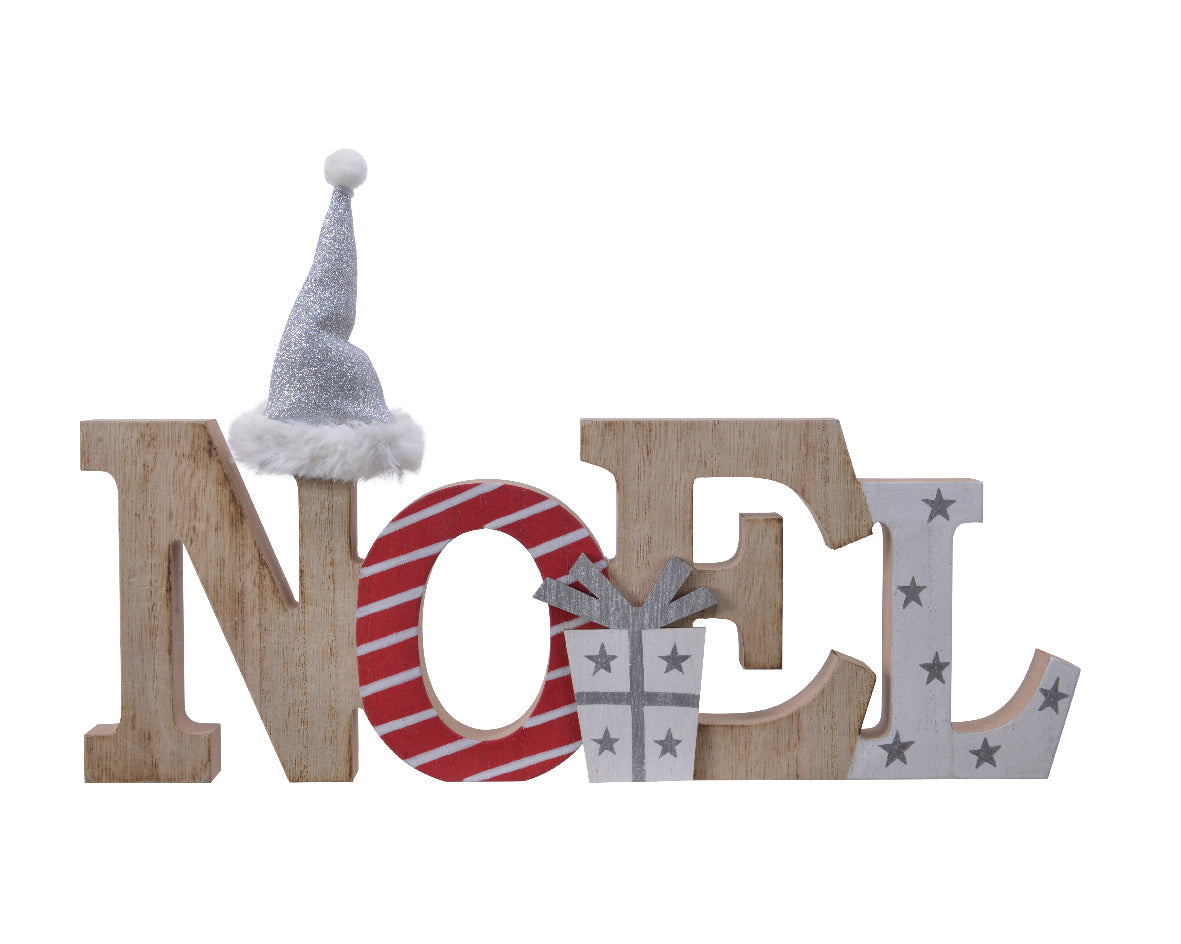 Noel Wooden Standing Decoration - 12cm – Southwood Christmas Shop