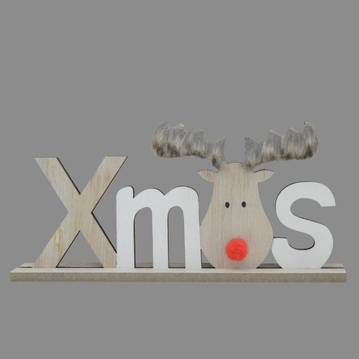 22cm Wooden Rudolf Stand – Southwood Christmas Shop