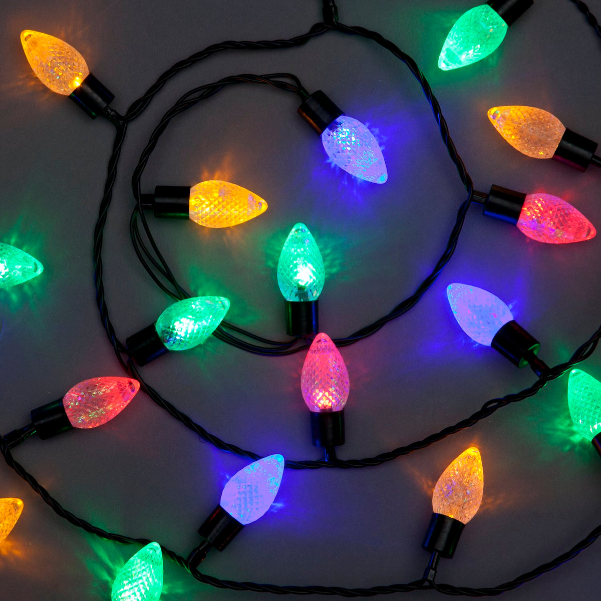 Faceted C7 Cone Multi-Colour LED String Lights - Set of 100 – Southwood ...