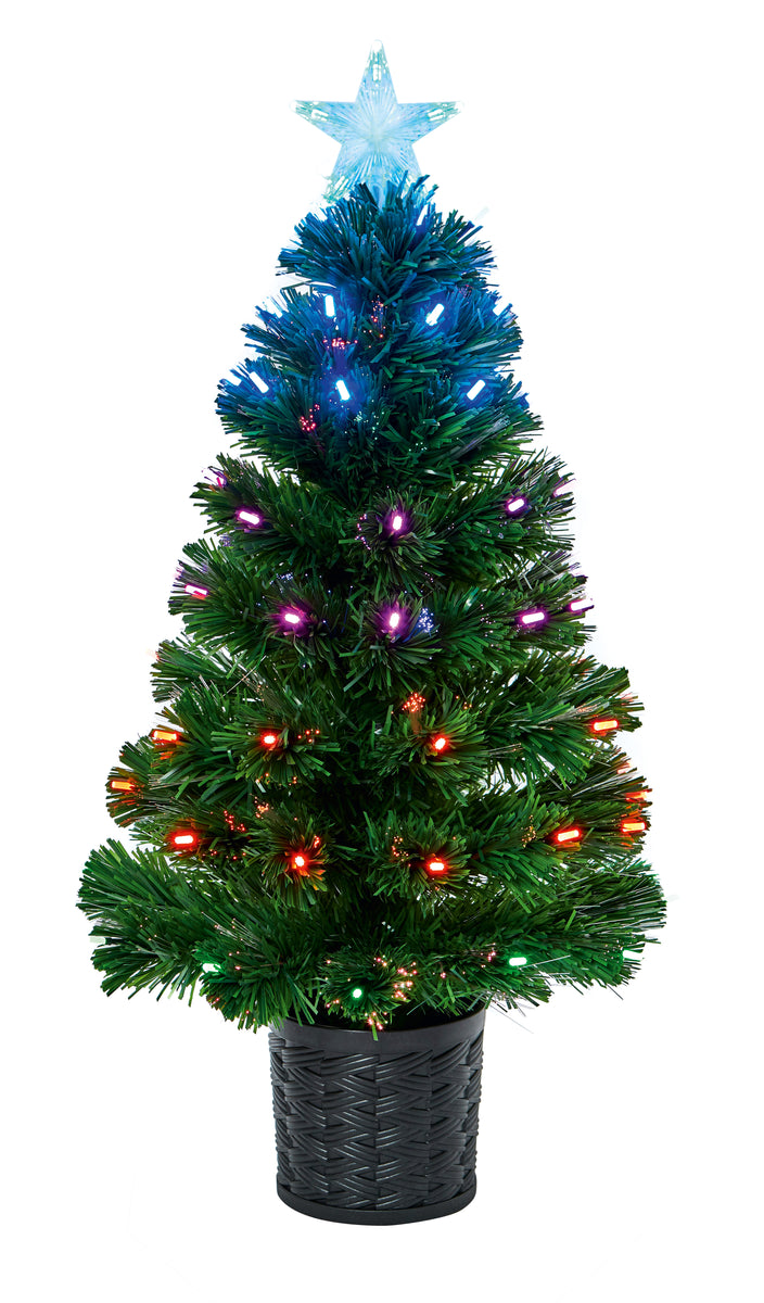 Colour Changing LED Fibre Optic Tree with Star - 80cm – Southwood ...