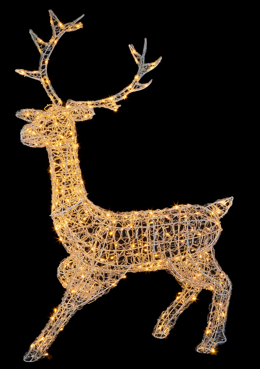 Giant Warm White Soft Acrylic LED Stag with 300 LEDs - 1.4m – Southwood ...