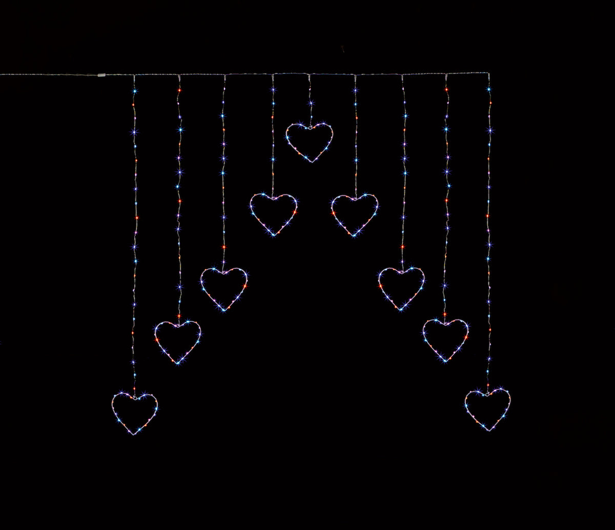 Pin Wire LED Lights Heart V Shaped Curtain - 303 LEDs – Southwood ...