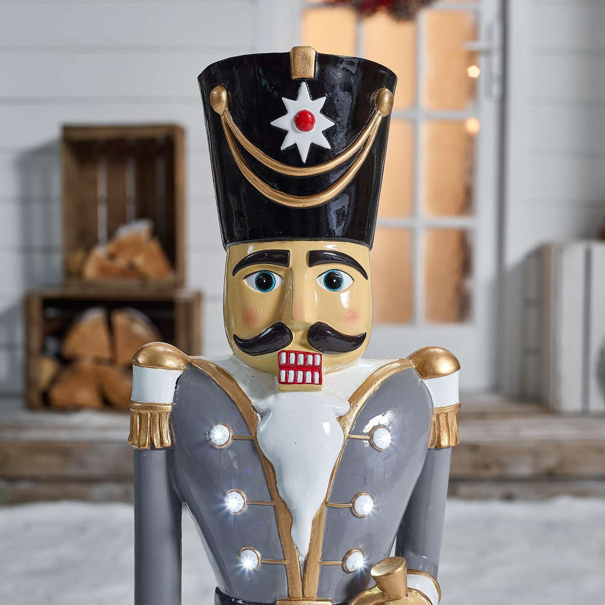 Norbert The 3ft Grey Large Christmas Nutcracker – Southwood Christmas Shop