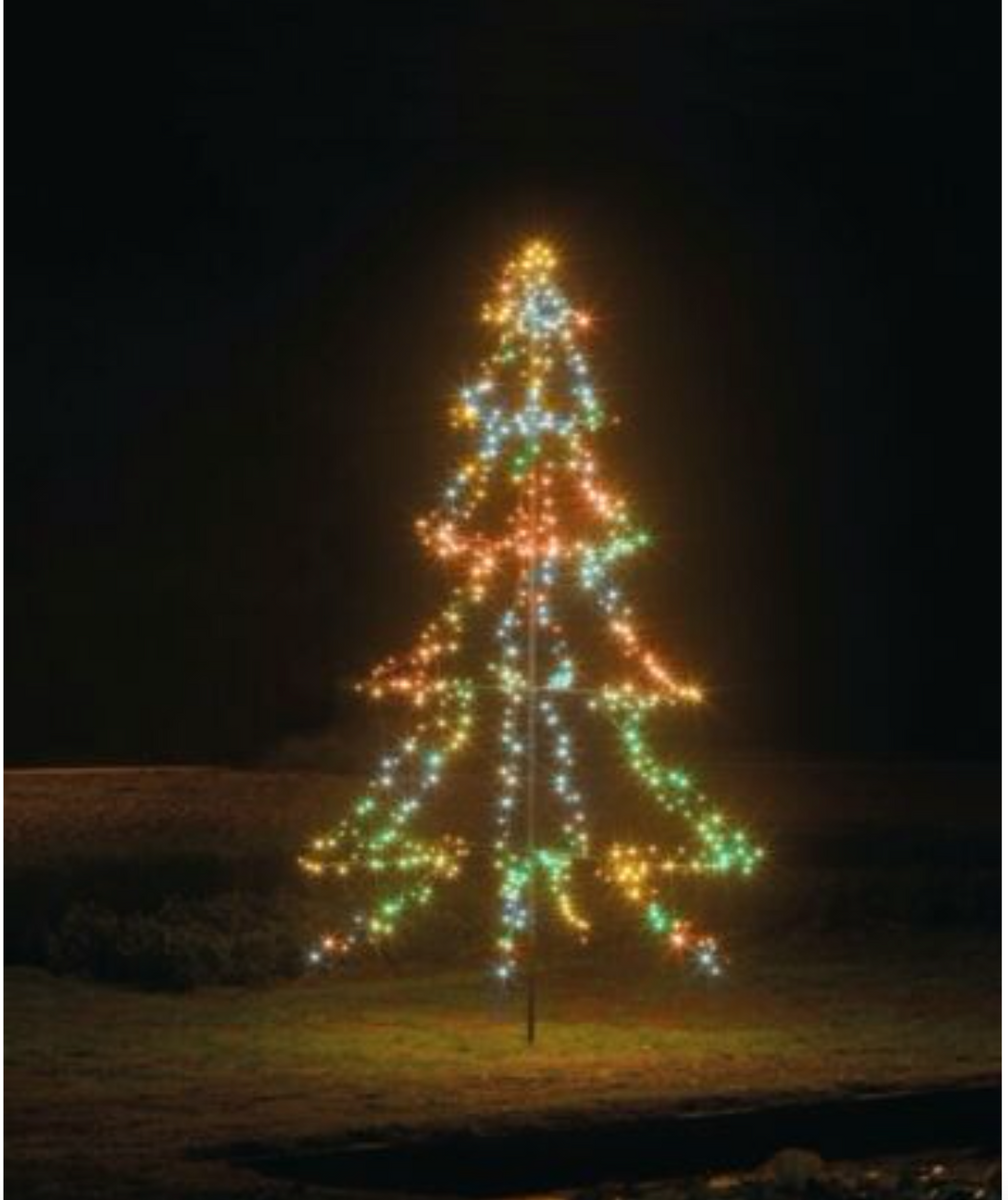 Kaemingk - 3m LED Light Up Outdoor Christmas Tree - 600 LEDs ...