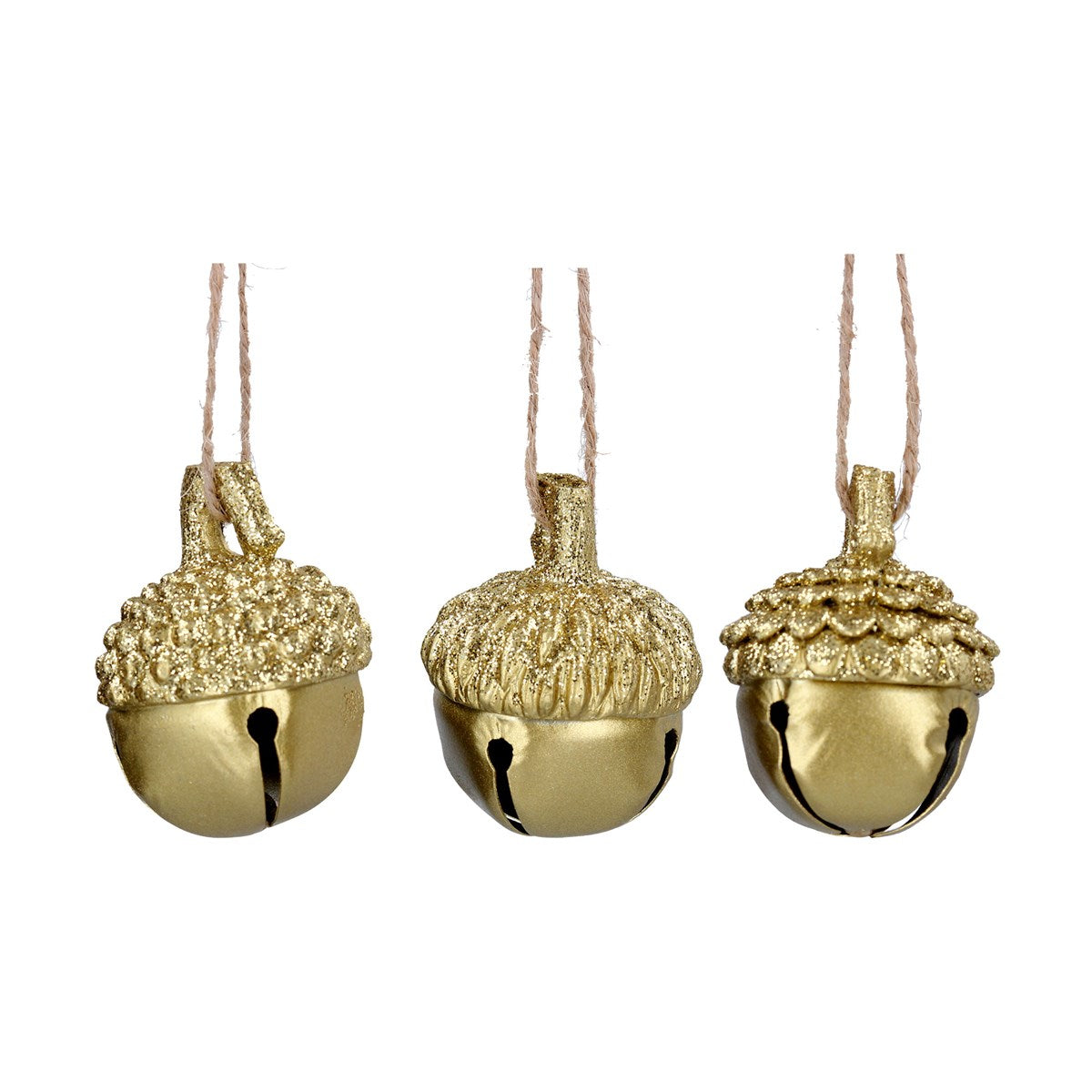 Gisela Graham - Gold Metal and Resin Acorn Jingle Bell Christmas Tree ...