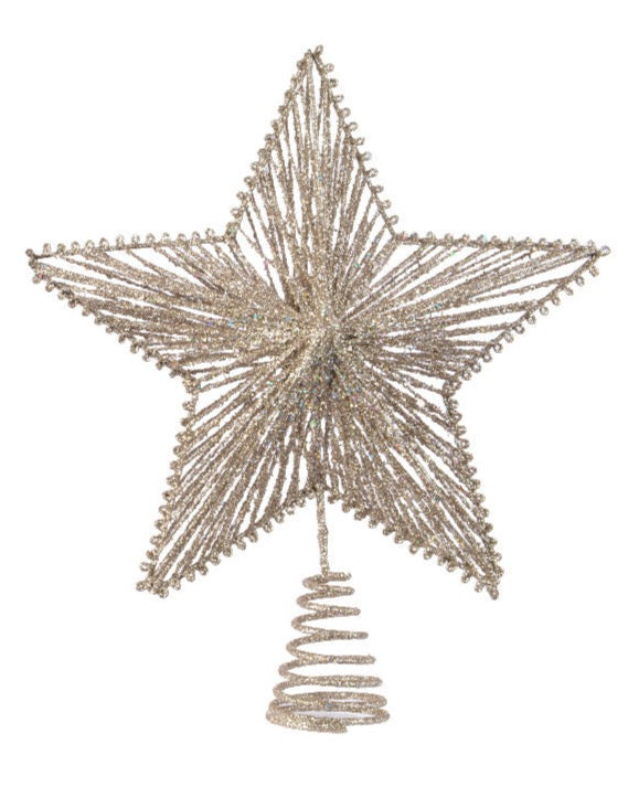 Large Sparkly Iron Glitter Star Tree Topper – Southwood Christmas Shop