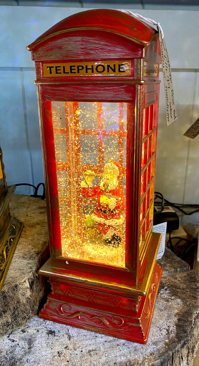 Special Offer - Battery Operated Christmas Telephone Box Glitter Water ...