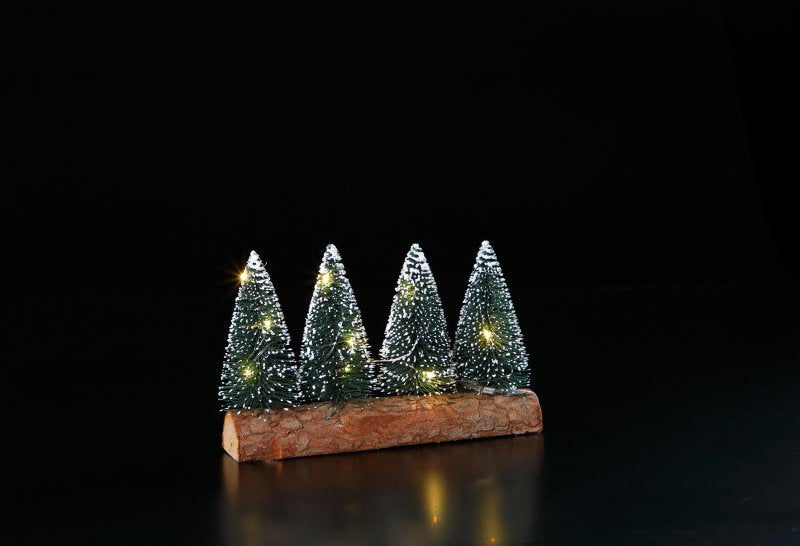 NOMA 4 Needle Light Up LED Bristle Trees in Wooden Base – Southwood ...