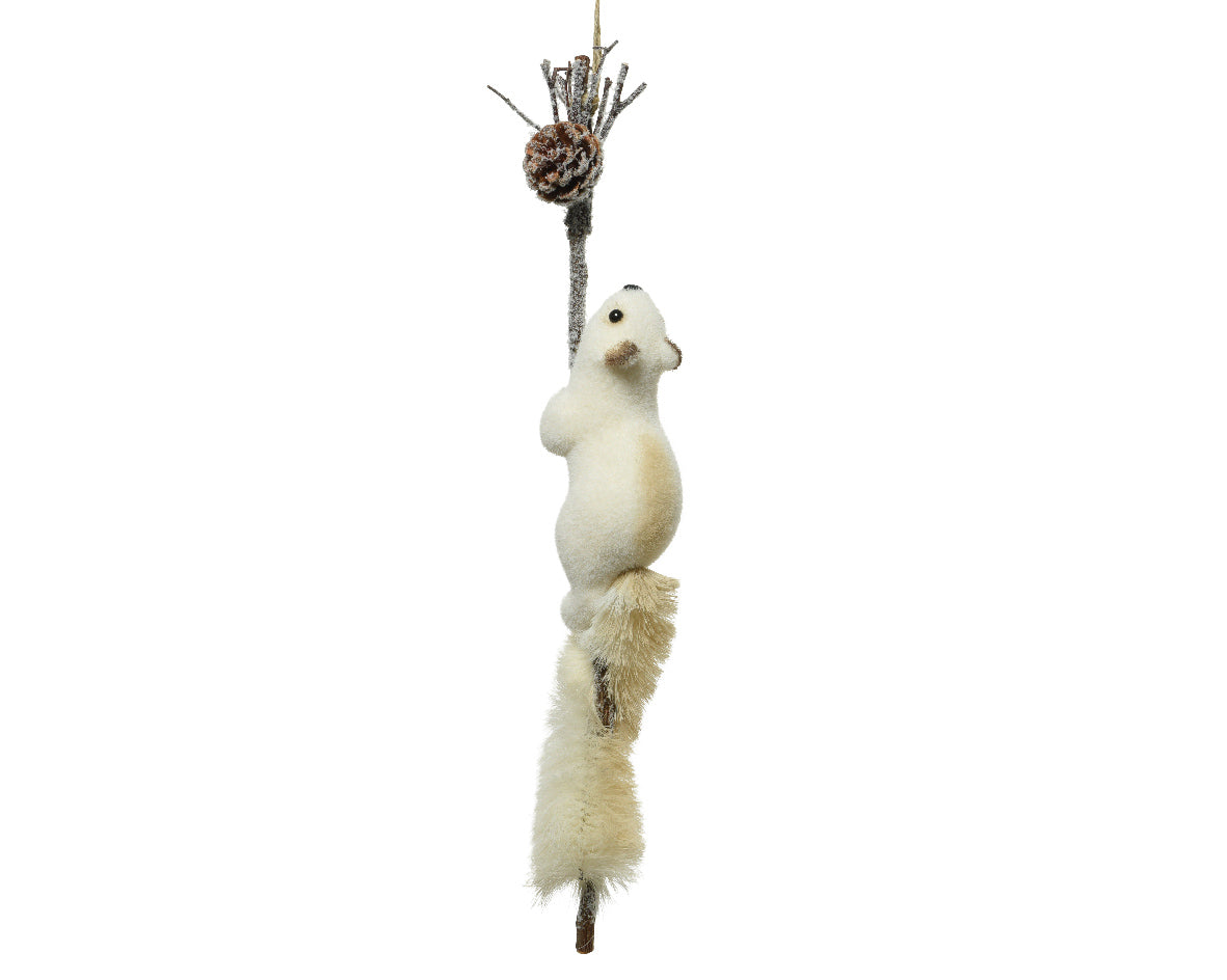 Foam Squirrel on Stick with Pinecone & Glitter Finish – Southwood ...
