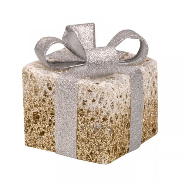 Gold Sparkly Faux Christmas Light Up Gift Boxes / Presents - Set of 3 ...