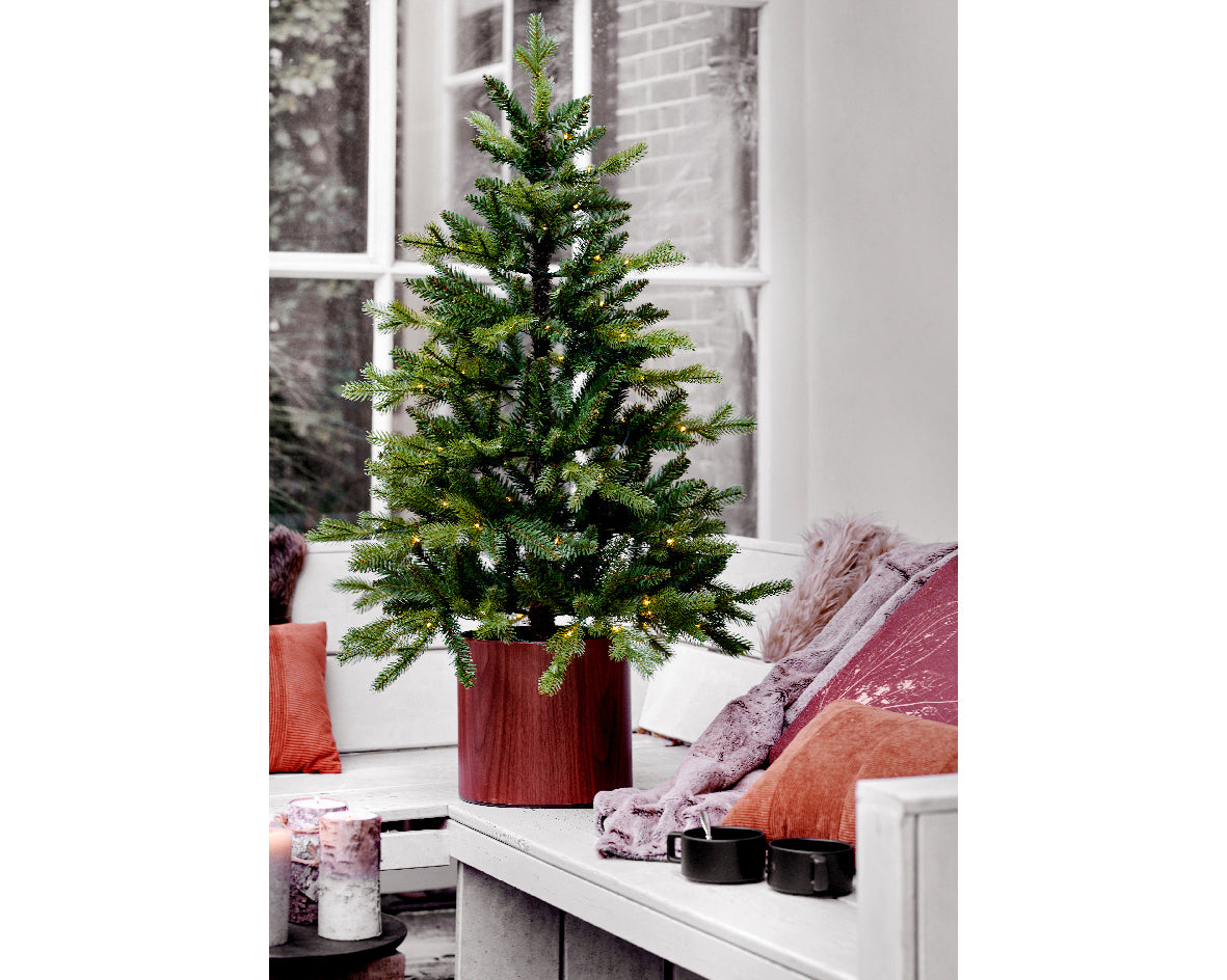 Allison Pine Artificial Pre-Lit Potted Christmas Tree – Southwood ...