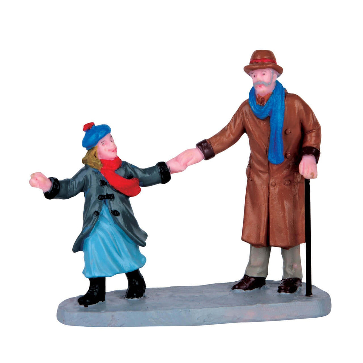 Lemax Lets Go Grandpa!- Little Girl walking with her Grandad Figurine ...