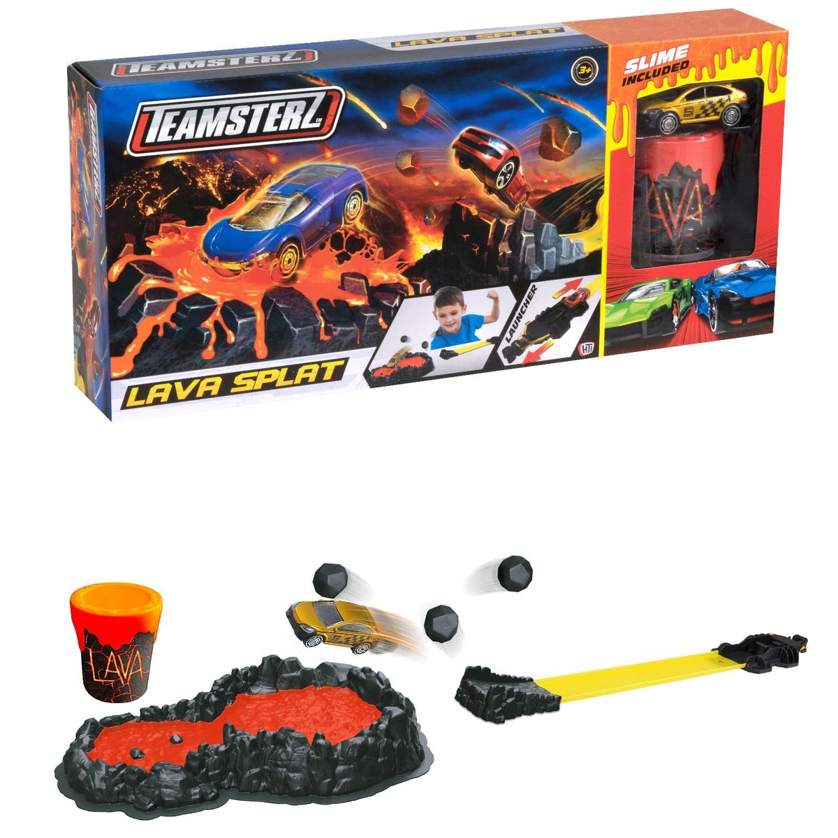 Teamsterz - Lava Splat Track Set including Toy Car & Slime Play Set ...