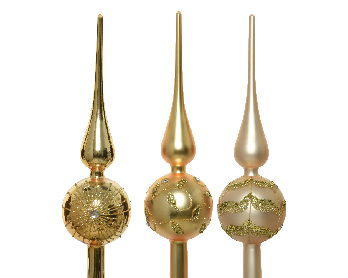 Gold Glass Tree Topper – Southwood Christmas Shop